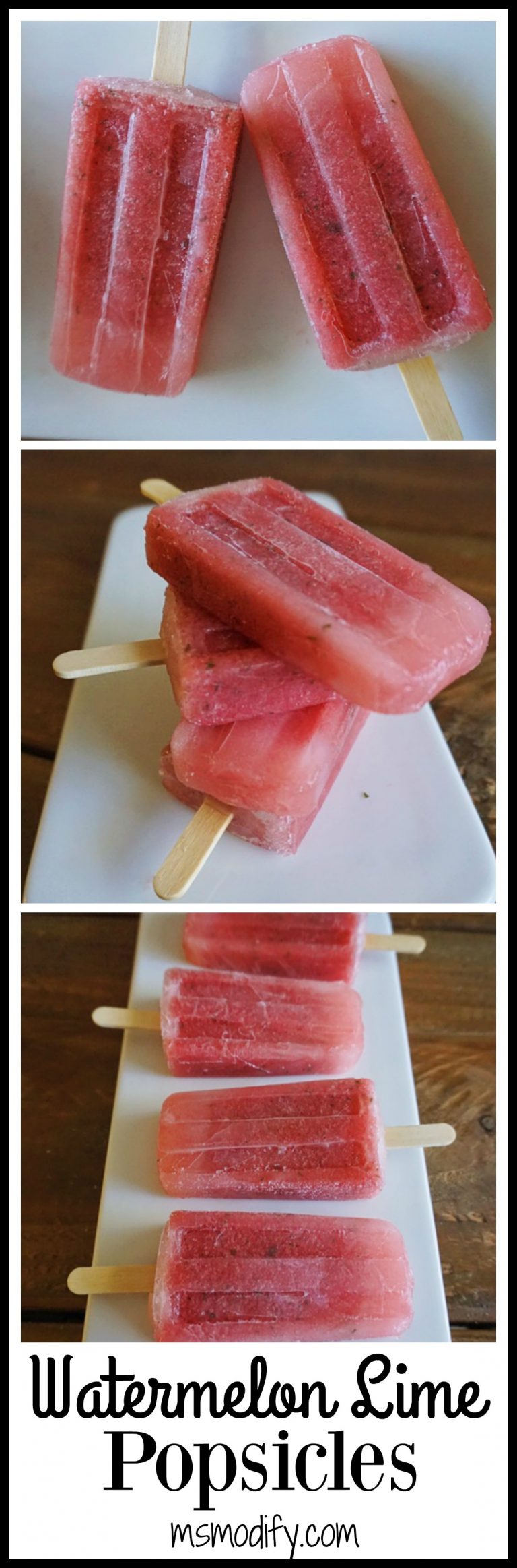 Watermelon Lime Popsicles - MsModify